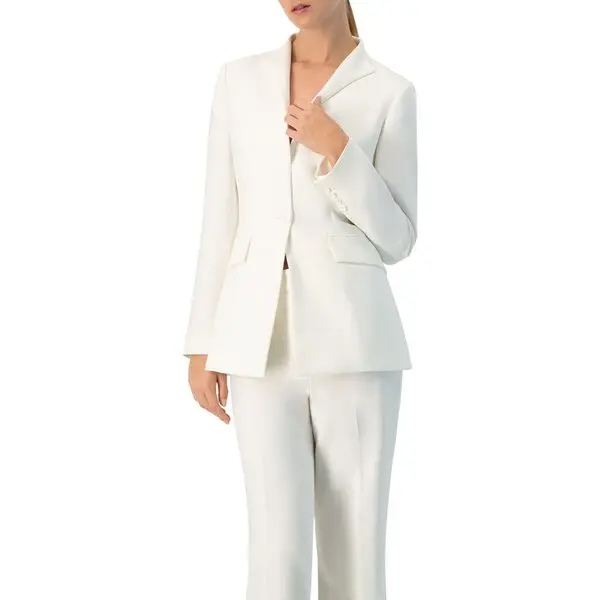 IVONNE Solid Single-button Blazer