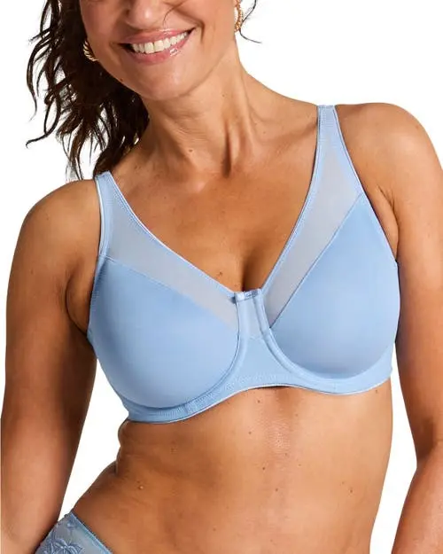 Hunkemoller Nina Non-padded Underwired Minimizer Bra - Bel Air Blue