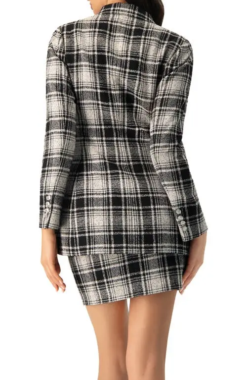 IVONNE Checkered Three-button Blazer