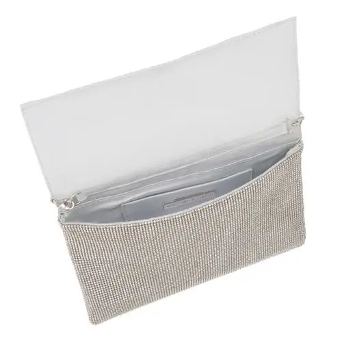 WHITING & DAVIS Gemma Crystal Clutch - Pewter