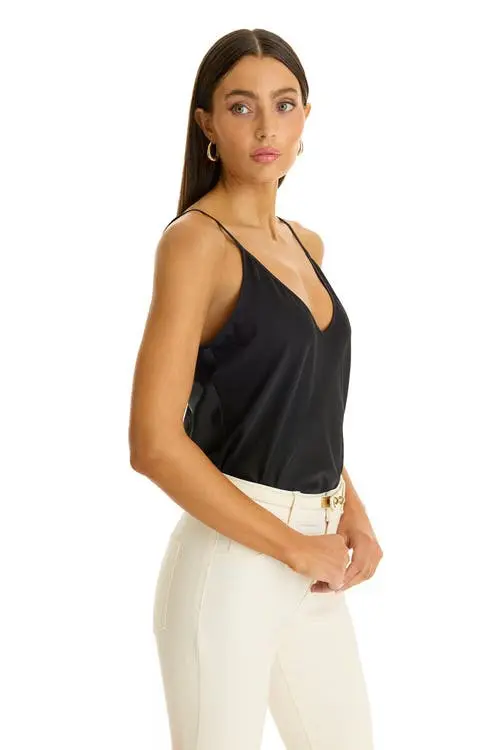 THE NOLI SHOP Yara Silk Camisole - Black