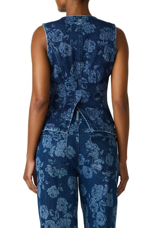 Steve Madden Wesley Floral Denim Vest
