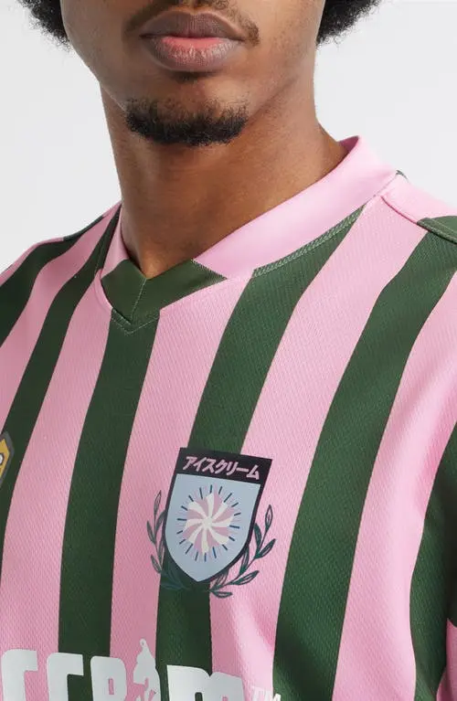 ICECREAM Striped Soccer Jersey - Prism Pink