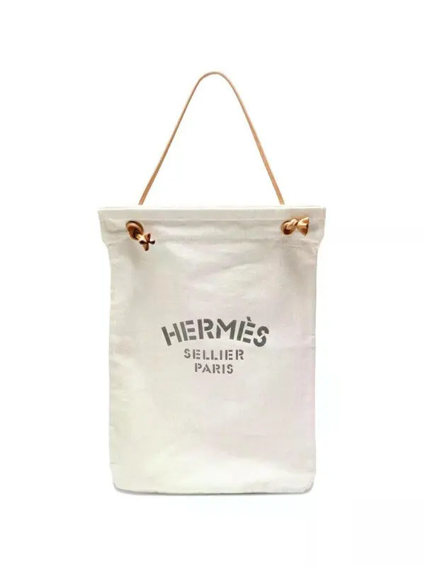 Hermès Aline Canvas Tote Bag - Neutrals