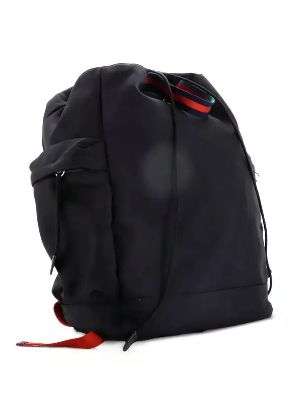 Gucci Animalier Web Drawstring Techno Canvas Large Backpack