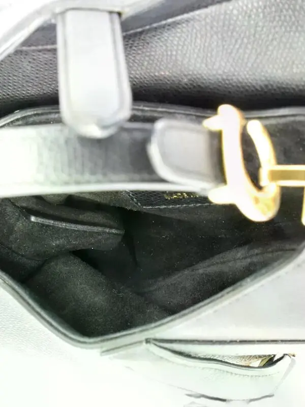 Dior Saddle Handbag Leather Mini Shoulder Bag - Black