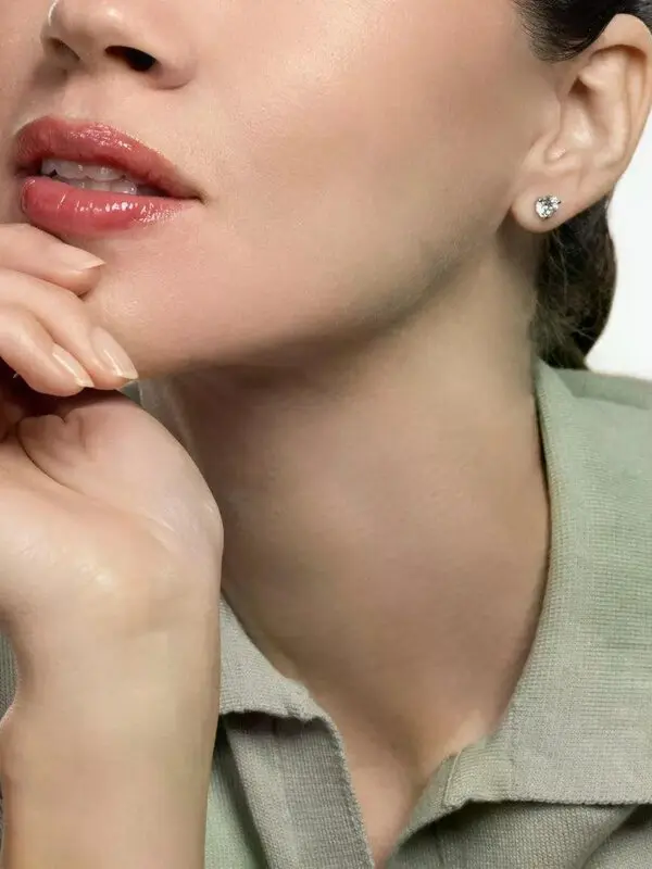 Nimo With Love 18kt White Gold Diamond Stud Earrings