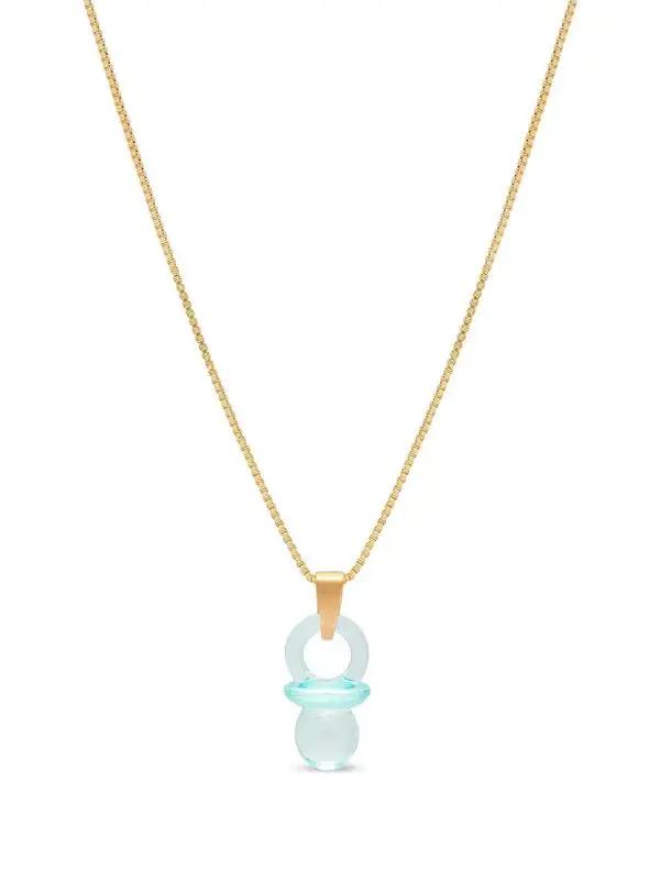 CRYSTAL HAZE Pacifier Pendant Necklace - Gold