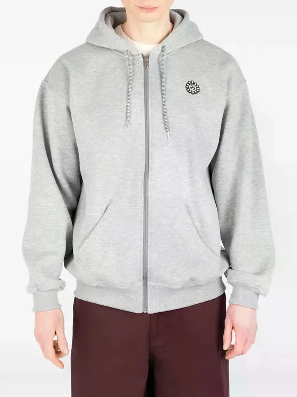 SOCIETE ANONYME Drawstring Zip Hoodie - Grey