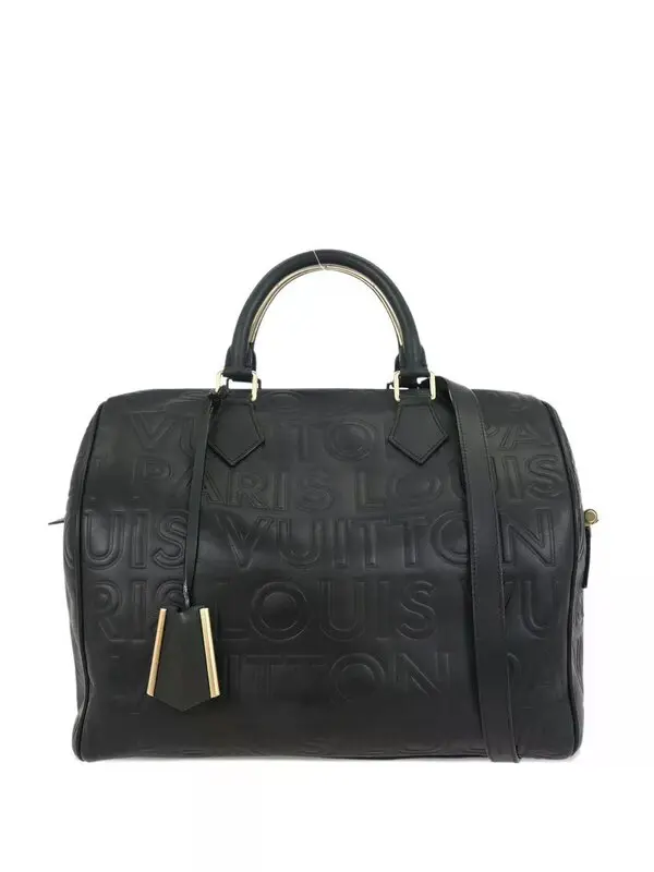 LOUIS VUITTON 2008 Speedy Cube Leather Tote Bag