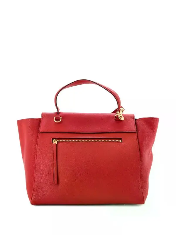 Celine Belt Bag Textured Leather Micro Satchel - Red