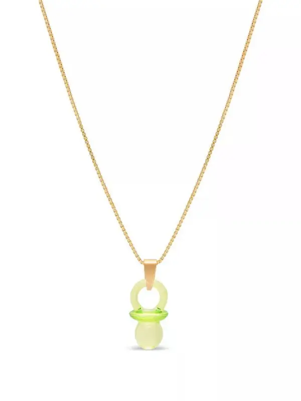 CRYSTAL HAZE Pacifier Pendant Necklace - Gold