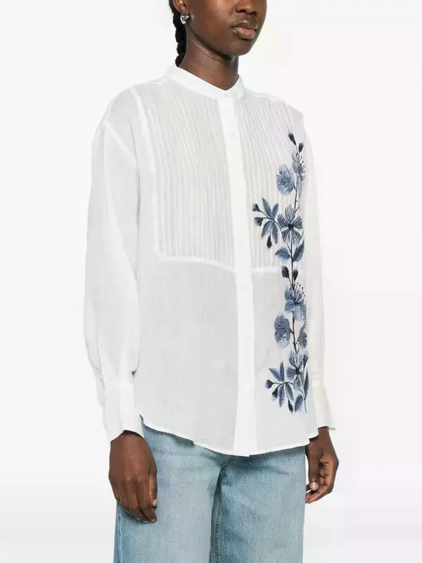 ERMANNO FIRENZE Floral-embroidered Shirt