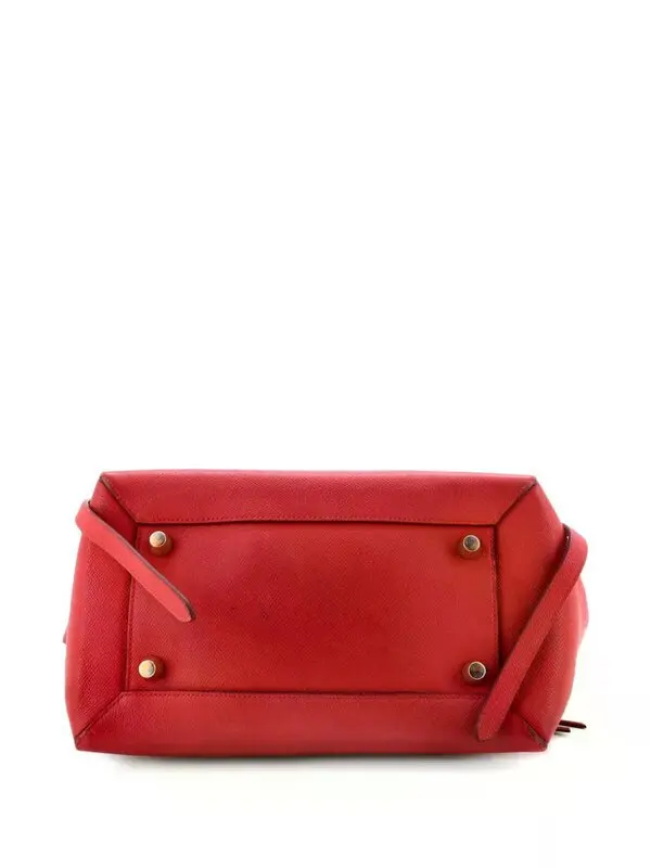 Celine Belt Bag Textured Leather Micro Satchel - Red