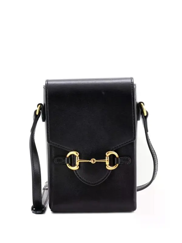 Gucci Horsebit 1955 Leather Mini Crossbody Bag - Black