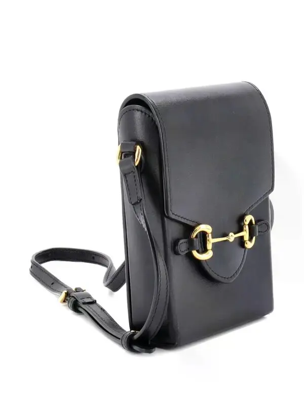 Gucci Horsebit 1955 Leather Mini Crossbody Bag - Black