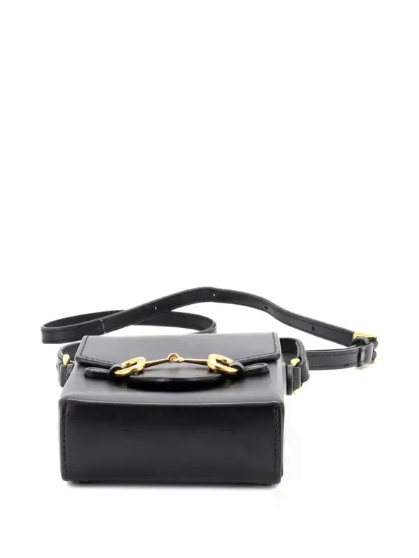 Gucci Horsebit 1955 Leather Mini Crossbody Bag - Black