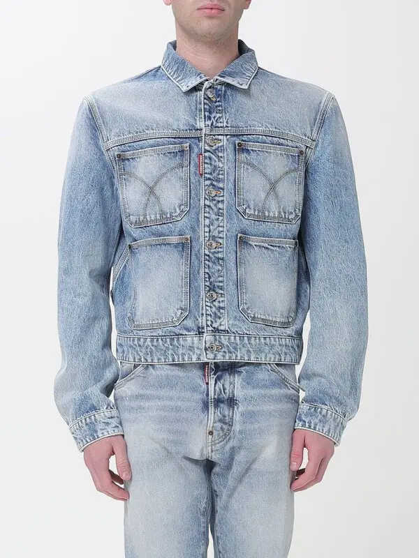 Dsquared2 Bleached Cotton Jacket - Denim