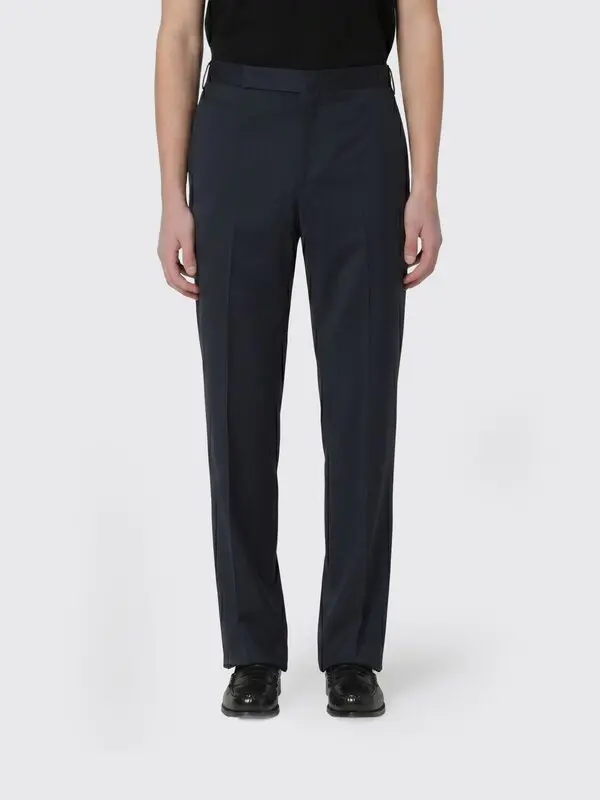 LARDINI Gabardine Tailored Trousers - Blue