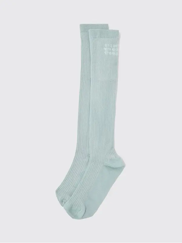 MAISON MARGIELA Ribbed Knee-high Socks - Turquoise