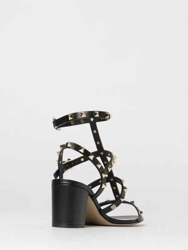 Valentino Garavani Studded Heeled Sandals - Black