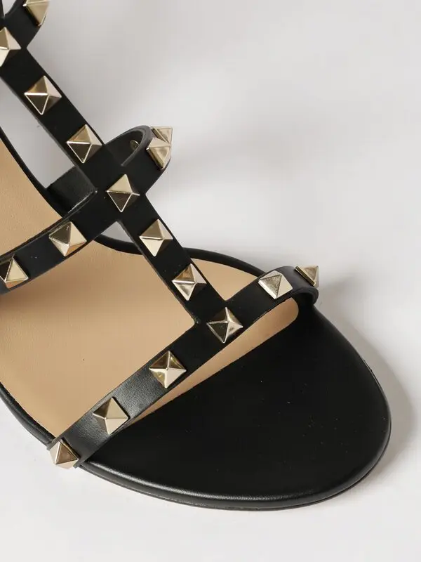 Valentino Garavani Studded Heeled Sandals - Black