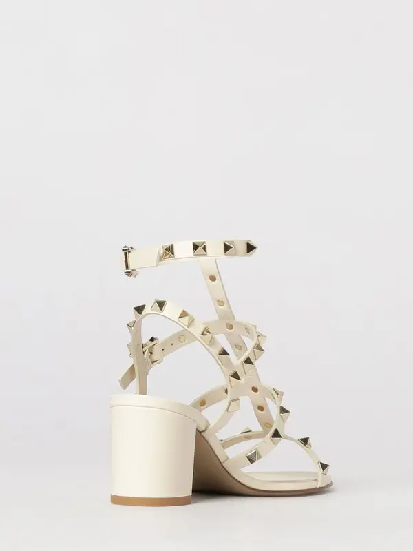 Valentino Garavani Studded Heeled Sandals - Ivory