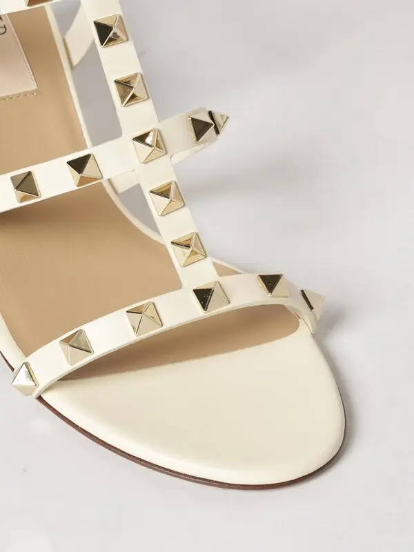Valentino Garavani Studded Heeled Sandals - Ivory