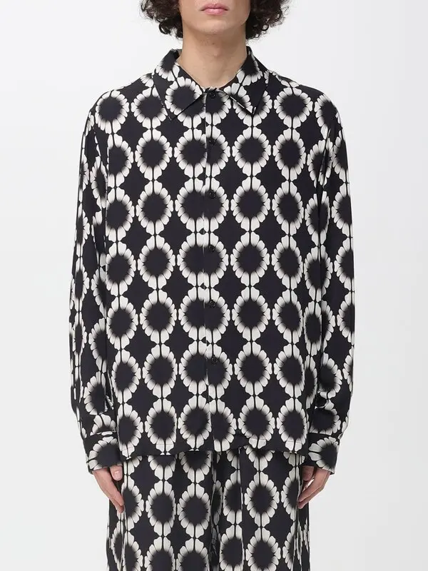 LANEUS Casual Shirt With Graphic Print