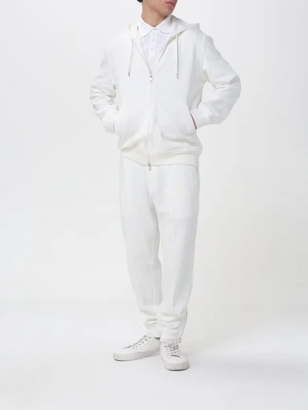 Brunello Cucinelli Full Zip Hoodie - Beige