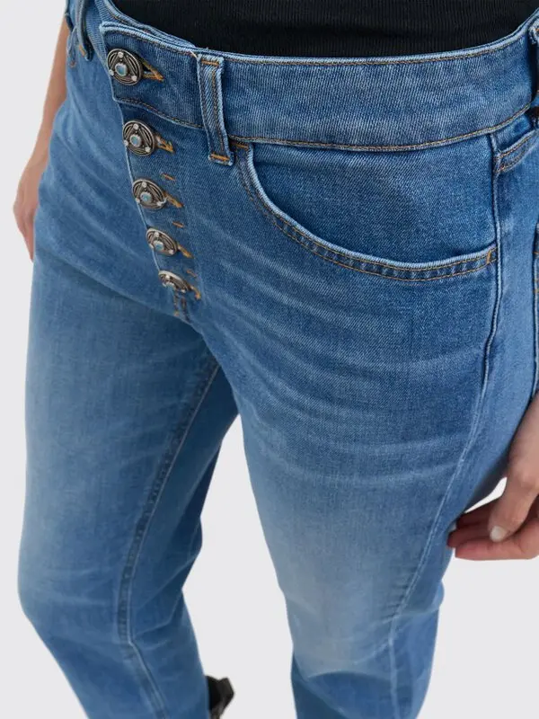 DONDUP Koons Cropped Fit Jeans In Stretch Denim