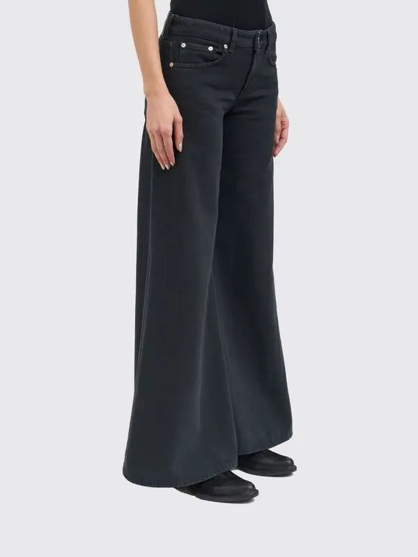 DONDUP Flared Cotton Denim Jeans - Black