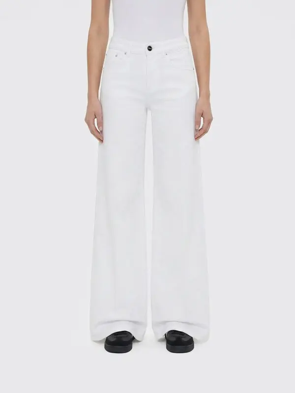 DONDUP Flared Cotton Denim Jeans - White