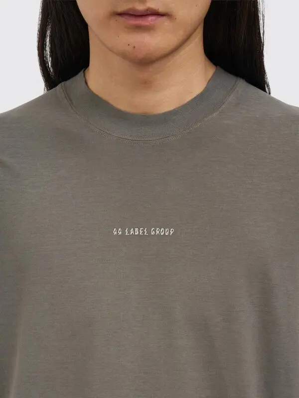 44 LABEL GROUP Cotton T-shirt With Logo - Grey
