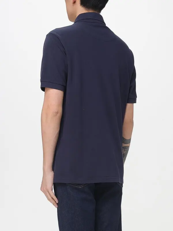 Etro Cotton Polo Shirt With Pegaso Logo - Blue