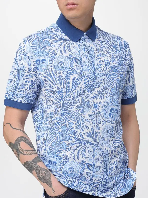Etro Printed Cotton Polo Shirt