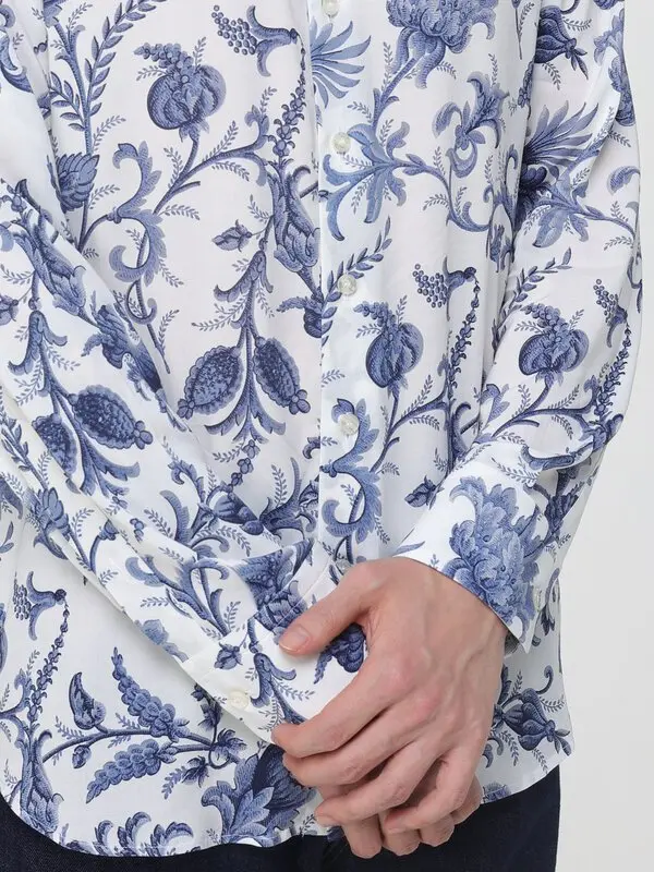 Etro Casual Silk Shirt With Paisley Print - White