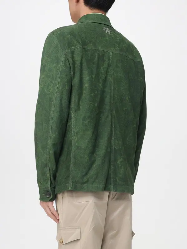 Etro Paisley Leather Shirt Jacket