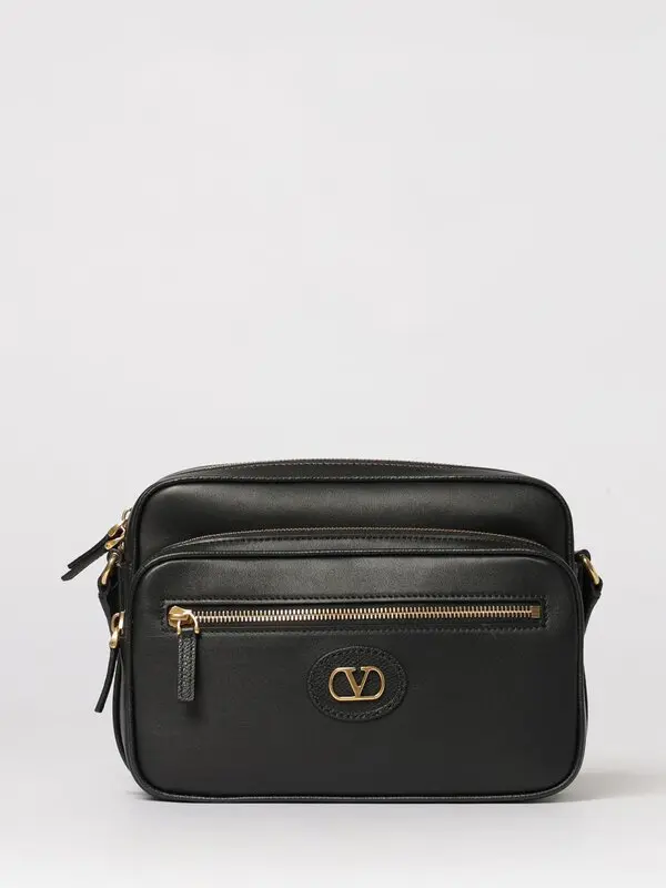 Valentino Garavani Antibes Messenger Bag In Leather - Black