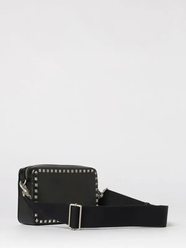 Valentino Garavani Rockstud Leather Camera Bag - Black