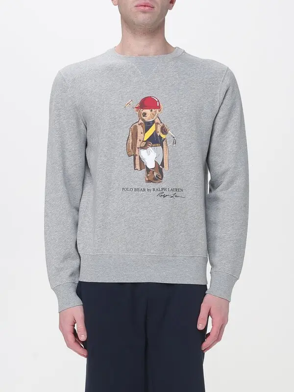 Polo Ralph Lauren Crewneck Sweatshirt With Bear Print - Grey