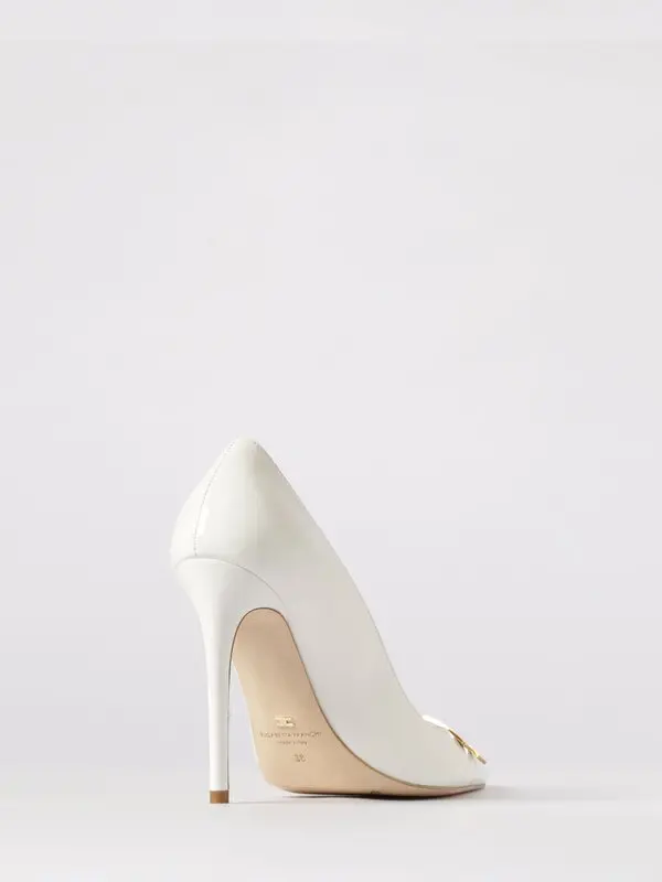 Elisabetta Franchi Nappa Leather Pumps With Stiletto Heel - Ivory