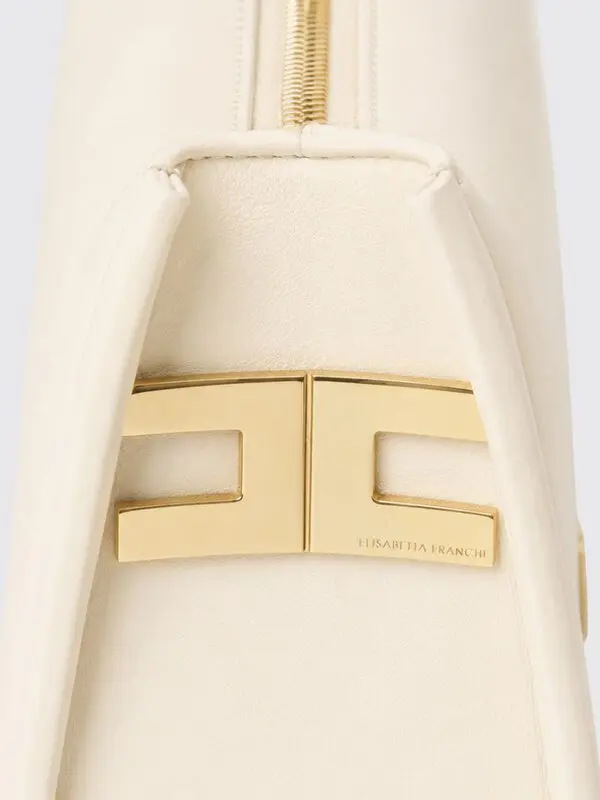 Elisabetta Franchi Leather Pouch - Ivory