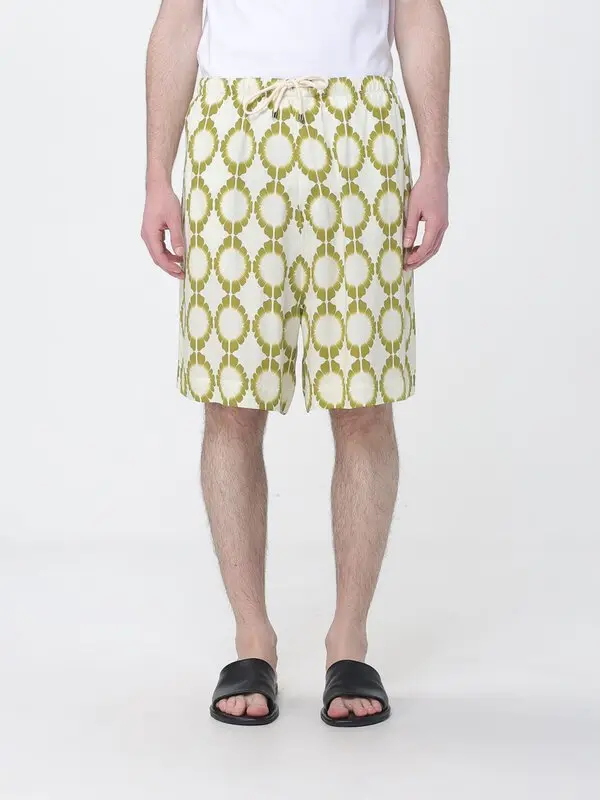 LANEUS Patterned Shorts - Cream