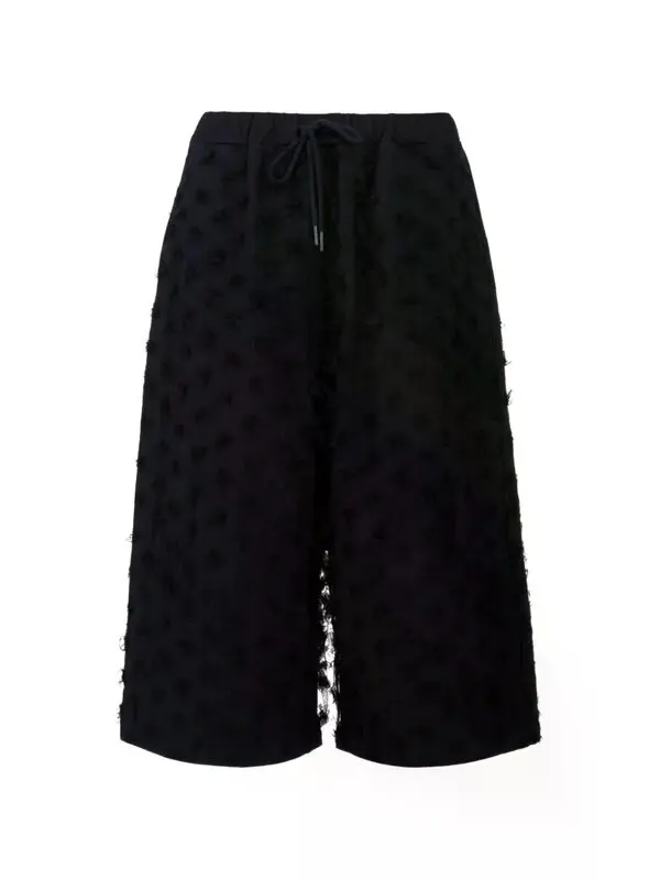PUSHBUTTON Drawstring Textured Shorts