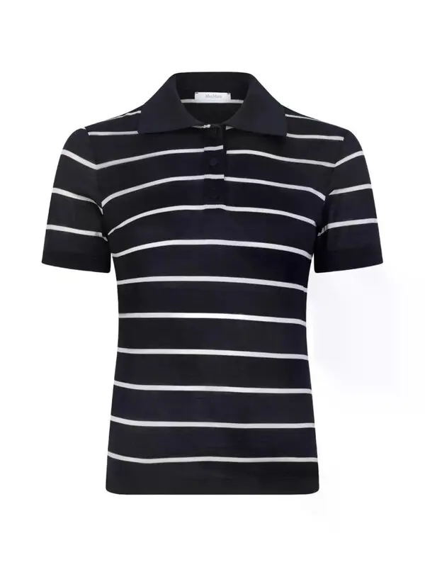 Max Mara Striped Collared T-shirt