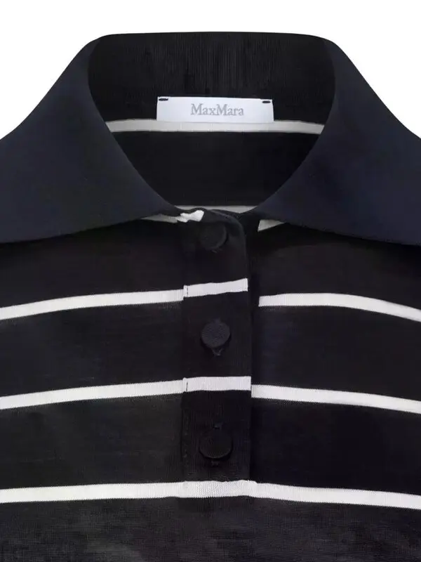 Max Mara Striped Collared T-shirt