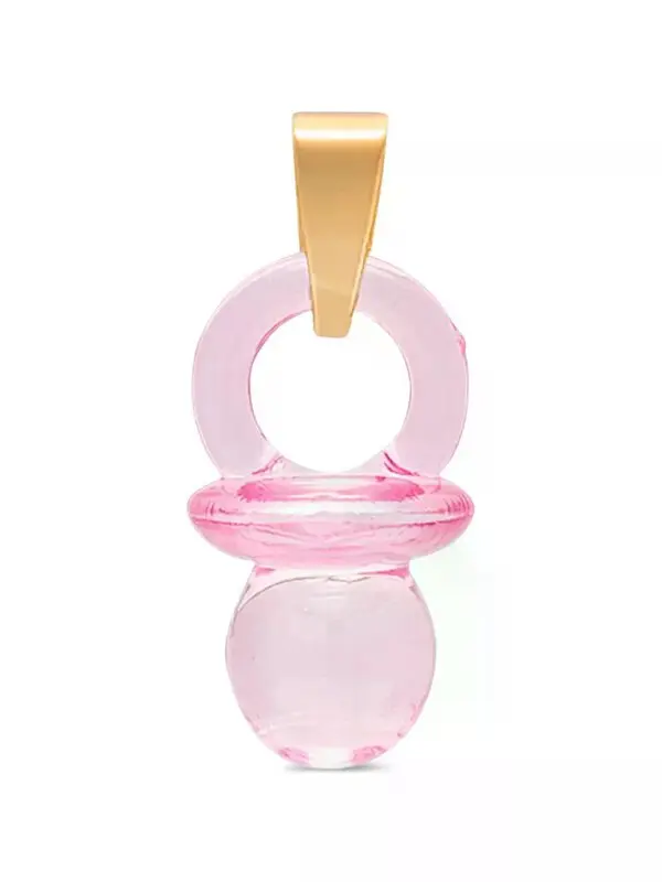CRYSTAL HAZE Pacifier Pendant Necklace - Gold