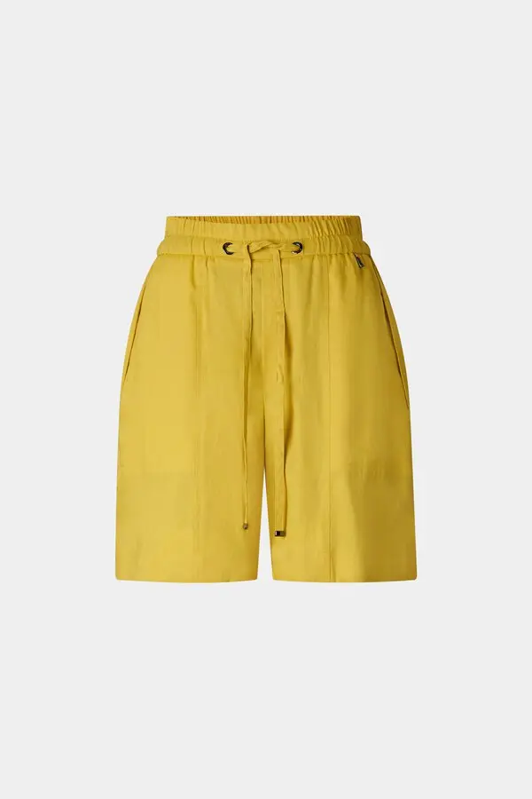 Bogner Linen Blend Carmel Shorts - Yellow