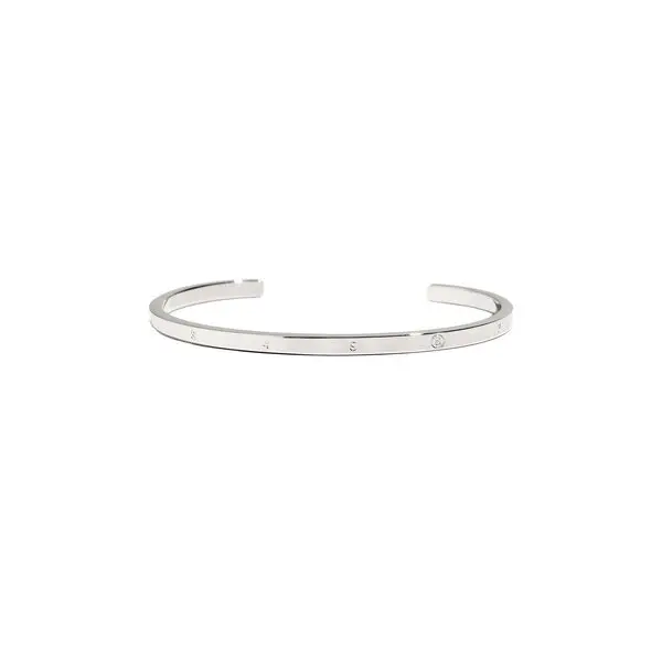 MAISON MARGIELA Minimal Logo Cuff - Silver